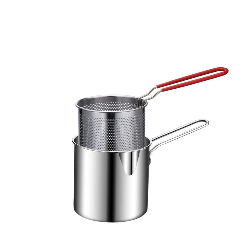 Yougov Stainless Steel Deep Frying Strainer Oil Basket With Fryer Tong ...