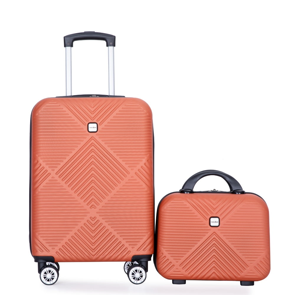 Yougu 2 Piece Luggage Sets ABS Lightweight Suitcase , Spinner Wheels ...