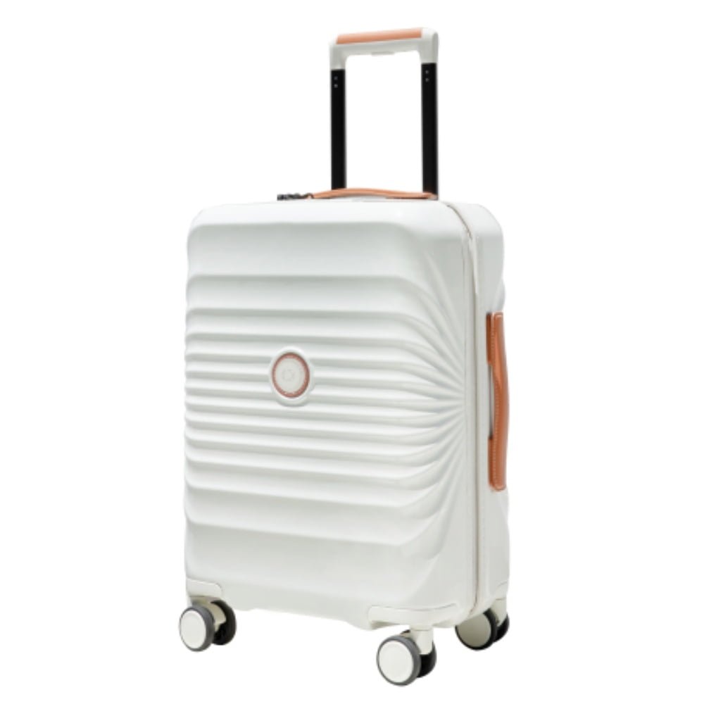 Yougu 20" Carry on Luggage Lightweight Suitcase TSA Lock USB,White ...