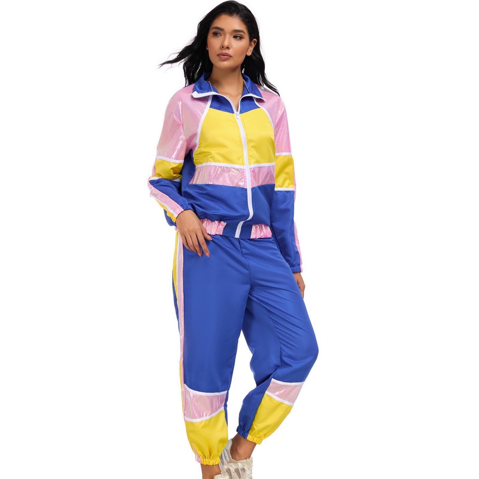 Youiyipin Womens Halloween Hip Hop Costume Womens 80S Tracksuit Retro ...