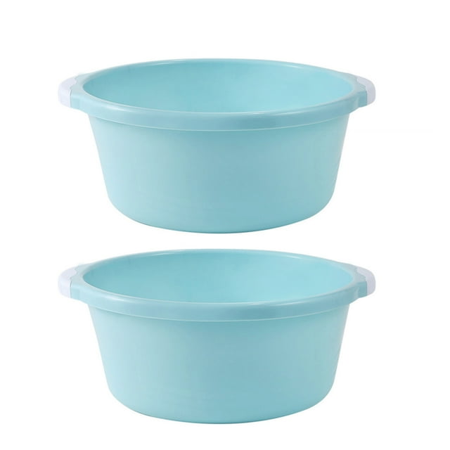 Youliang 2PCS Round Dish Wash Basin Plastic Laundry Hand Wash Bucket ...