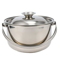 Walchoice 4 Quart Wide Deep Stockpot with Heavy Bottom, Stainless Steel ...