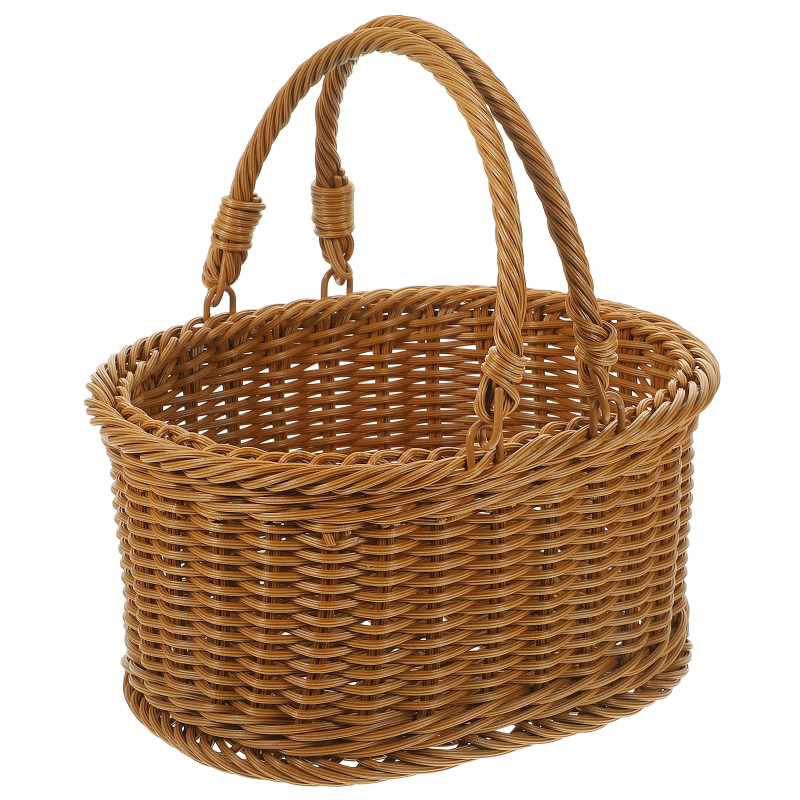 Youliang Wicker Picnic Basket Rattan Gift Basket Oval Willow Easter ...