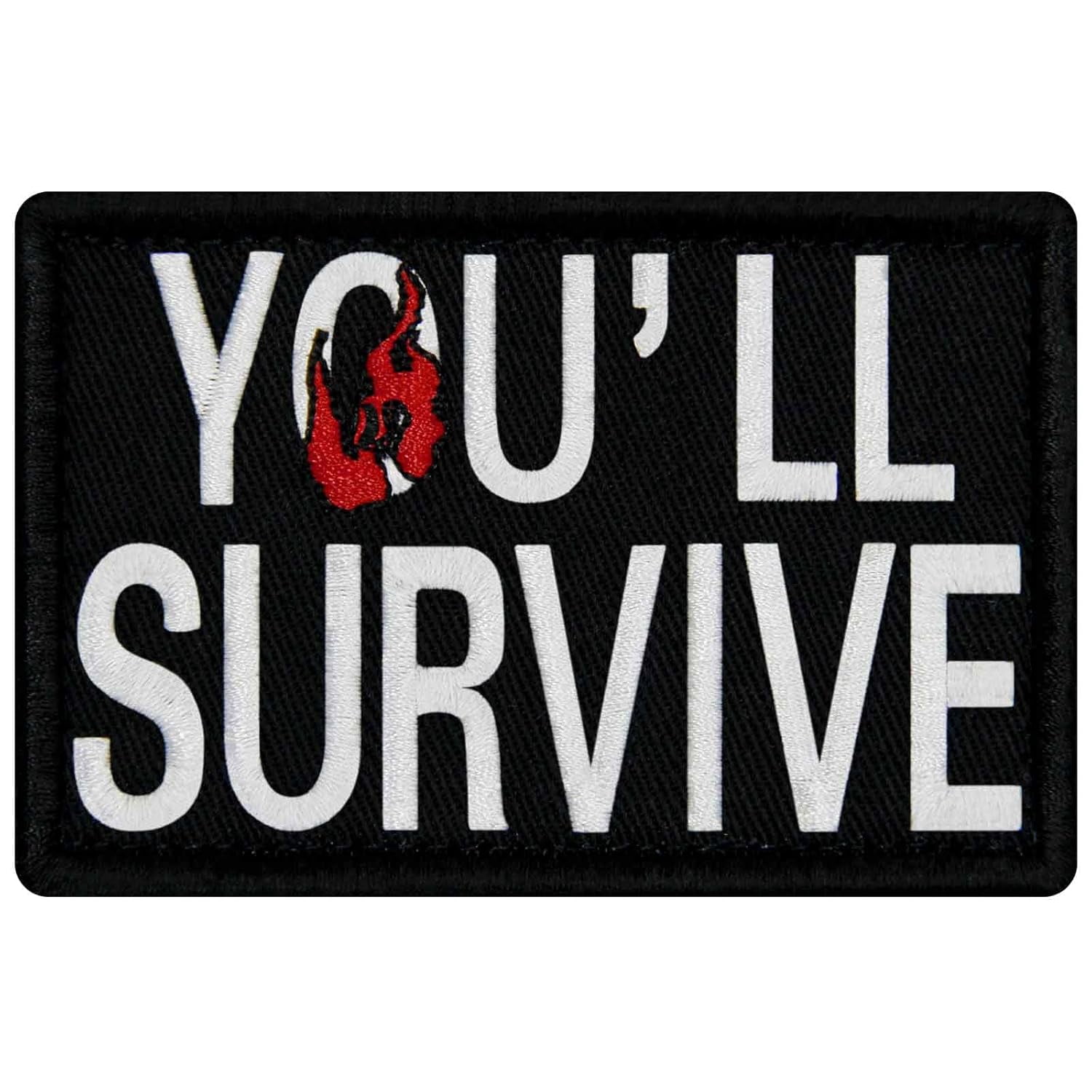 Youll Survive Patch Embroidered Biker Badge Morale Applique Fastener ...