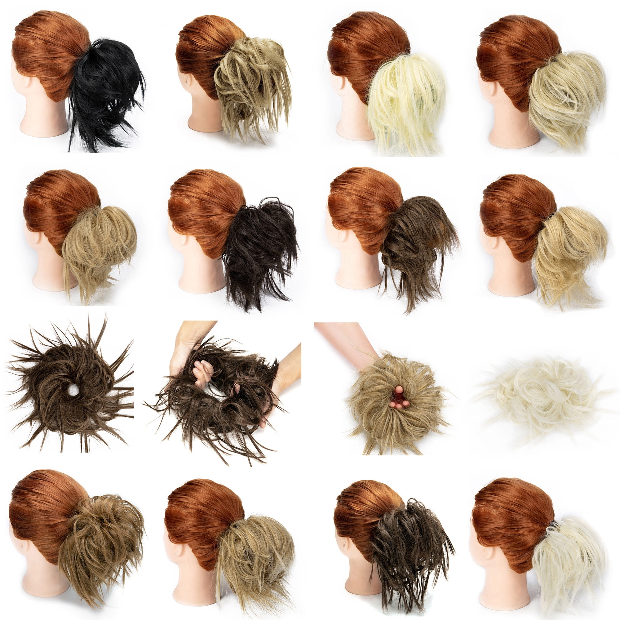 Youloveit 45g Messy Style Synthetic Hair Bun Elastic Donut Hair Bag ...
