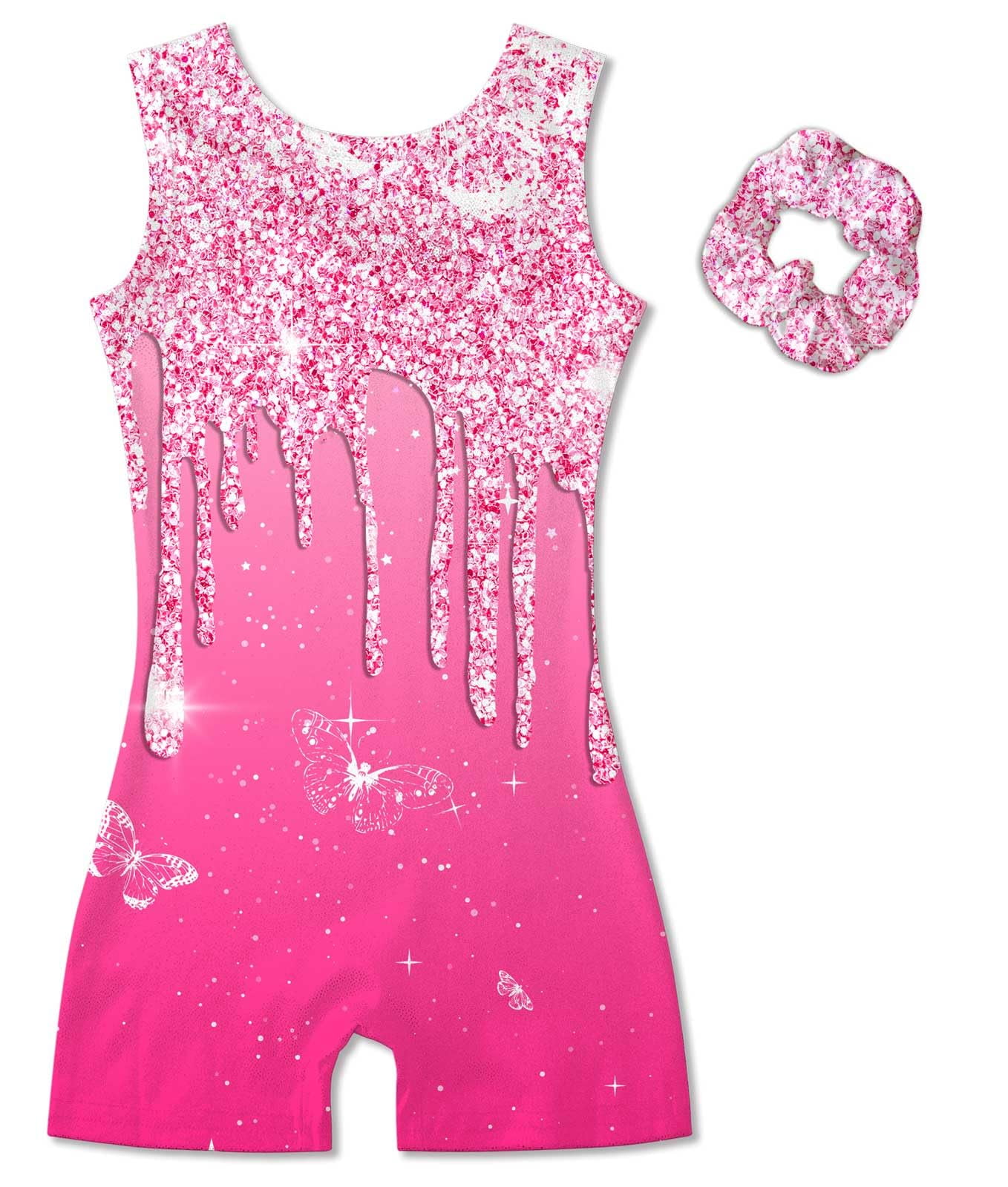 Aideaone Girls Gymnastics Leotards, Sparkle Dance Unitards with Hair ...