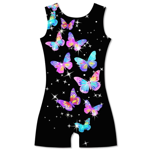 Youmei Girls Gymnastics Leotards Toddler Unitard Biketard Clothes Cute ...