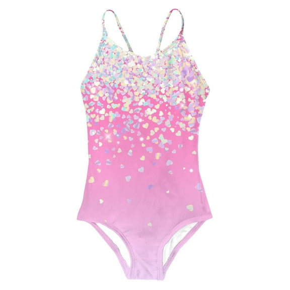 Little Girl Swimsuit Size 4 Girls One Piece Swimsuits Summer UPF 50 ...