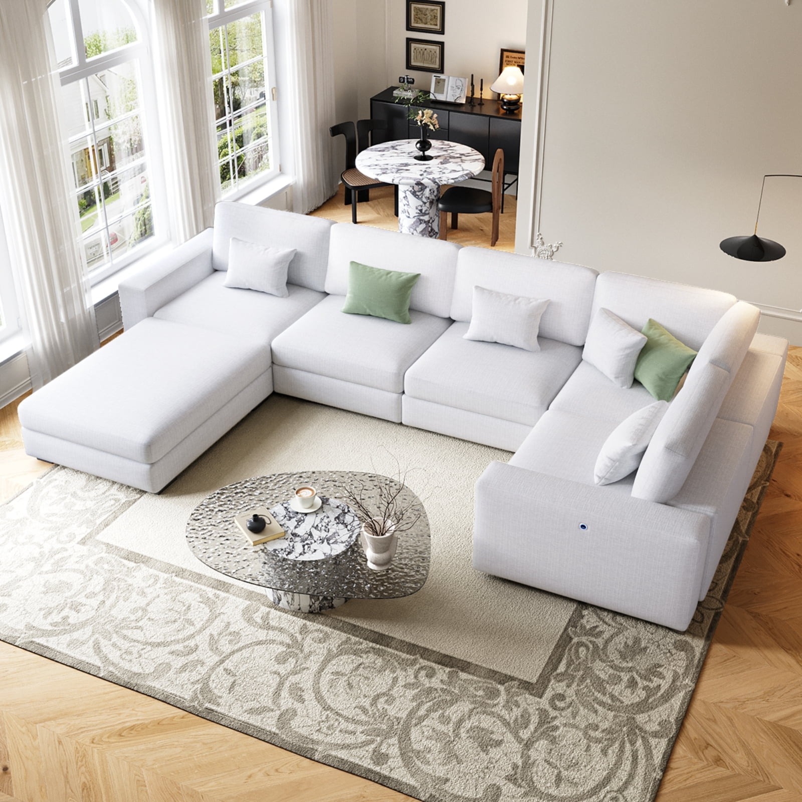 Youmumeub Modular Sectional Sofa, Sleeper Sofa Bed Convertible U/L ...