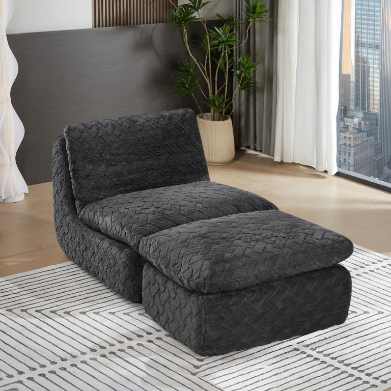 Youmumeub Oversized Ergonomic Swivel Chair with Ottoman, Comfy Lounge ...