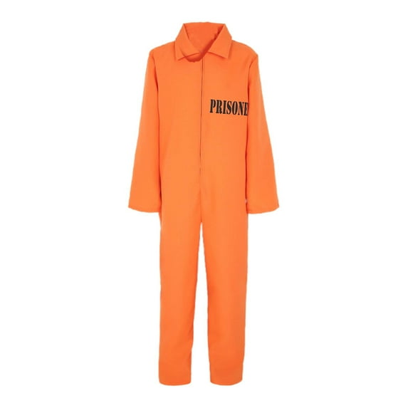 Youmylove Adult Orange Prisoner Jumpsuit Jail Inmate Male Prisoner ...