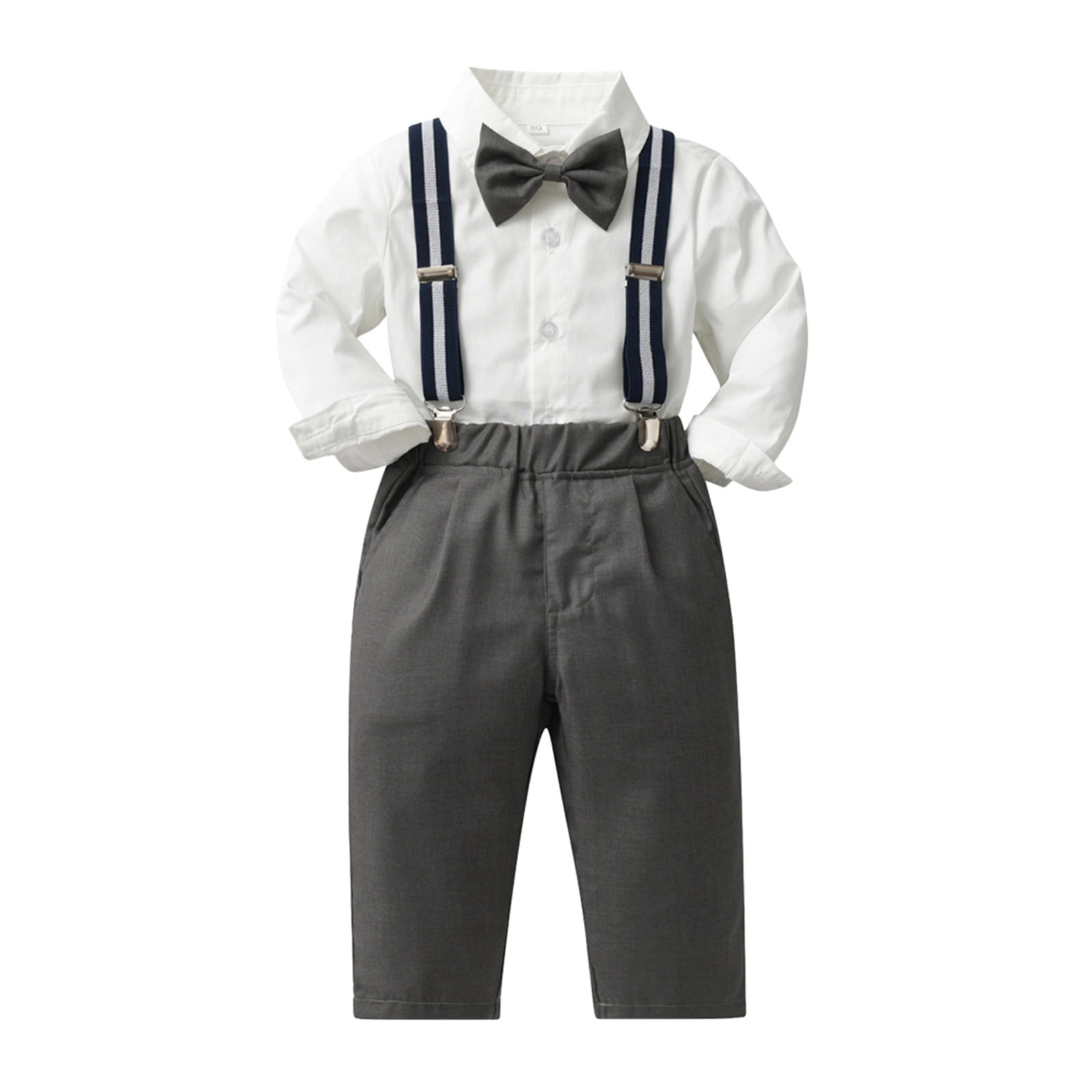 Youmylove Baby Boy Clothes Suits Toddler Formal Dress Shirt With Bowtie ...