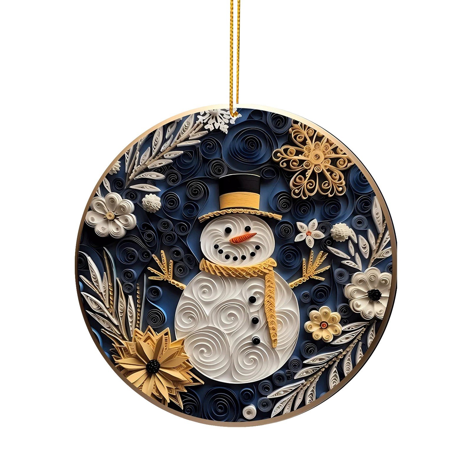 Youmylove Christmas Mysterious Navy Blue And Gold Craft Pendant ...