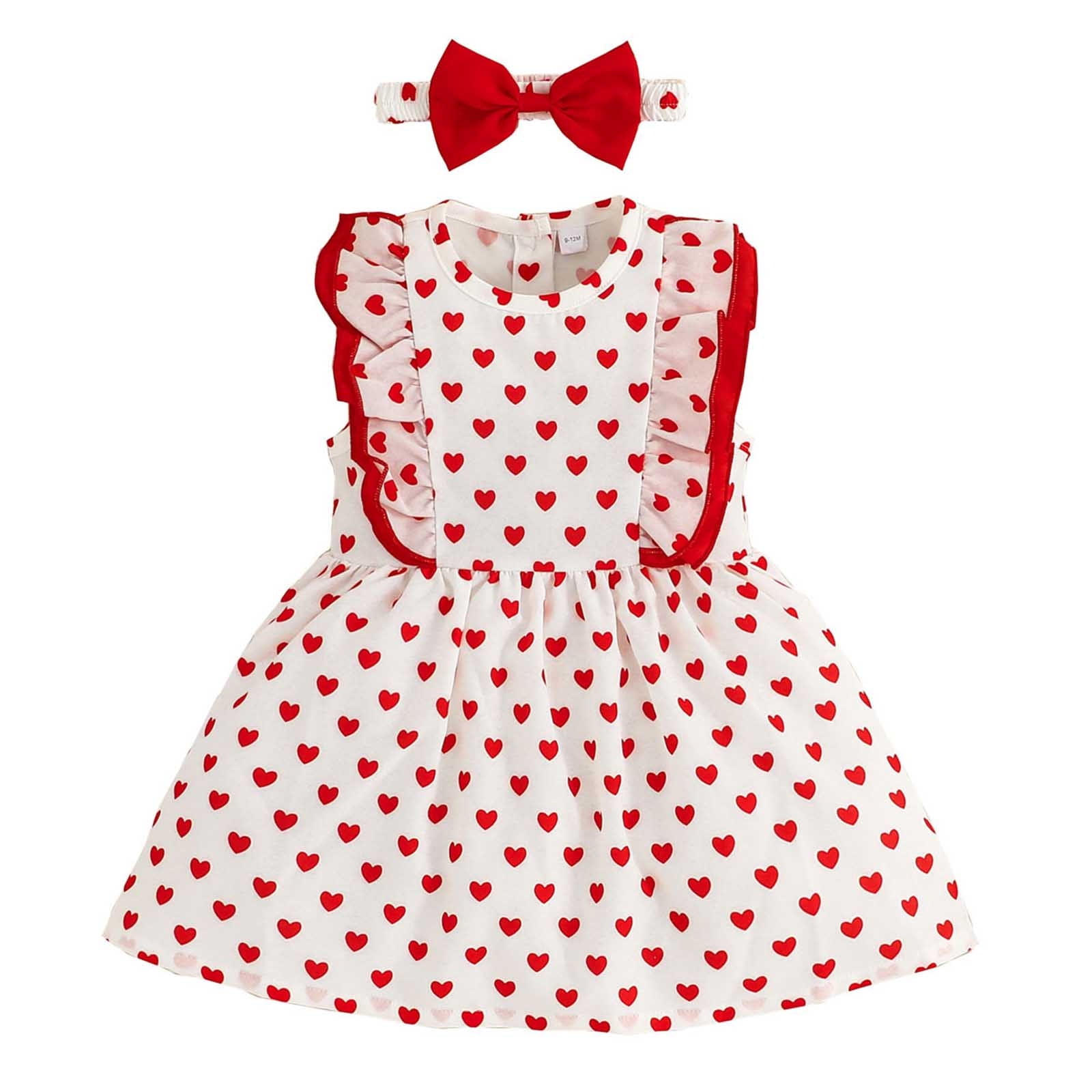Youmylove Dresses For Girls Toddler Girls Sleeveless Valentine'S Day ...
