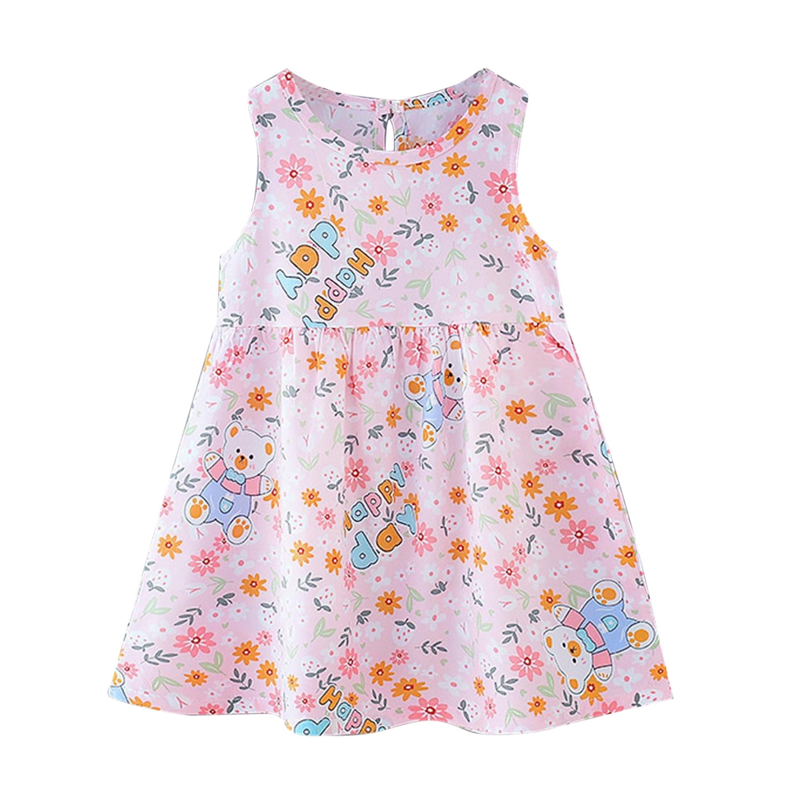 Youmylove Girls Dress Summer Floral Princess Dresses Beach Dress 2024 ...