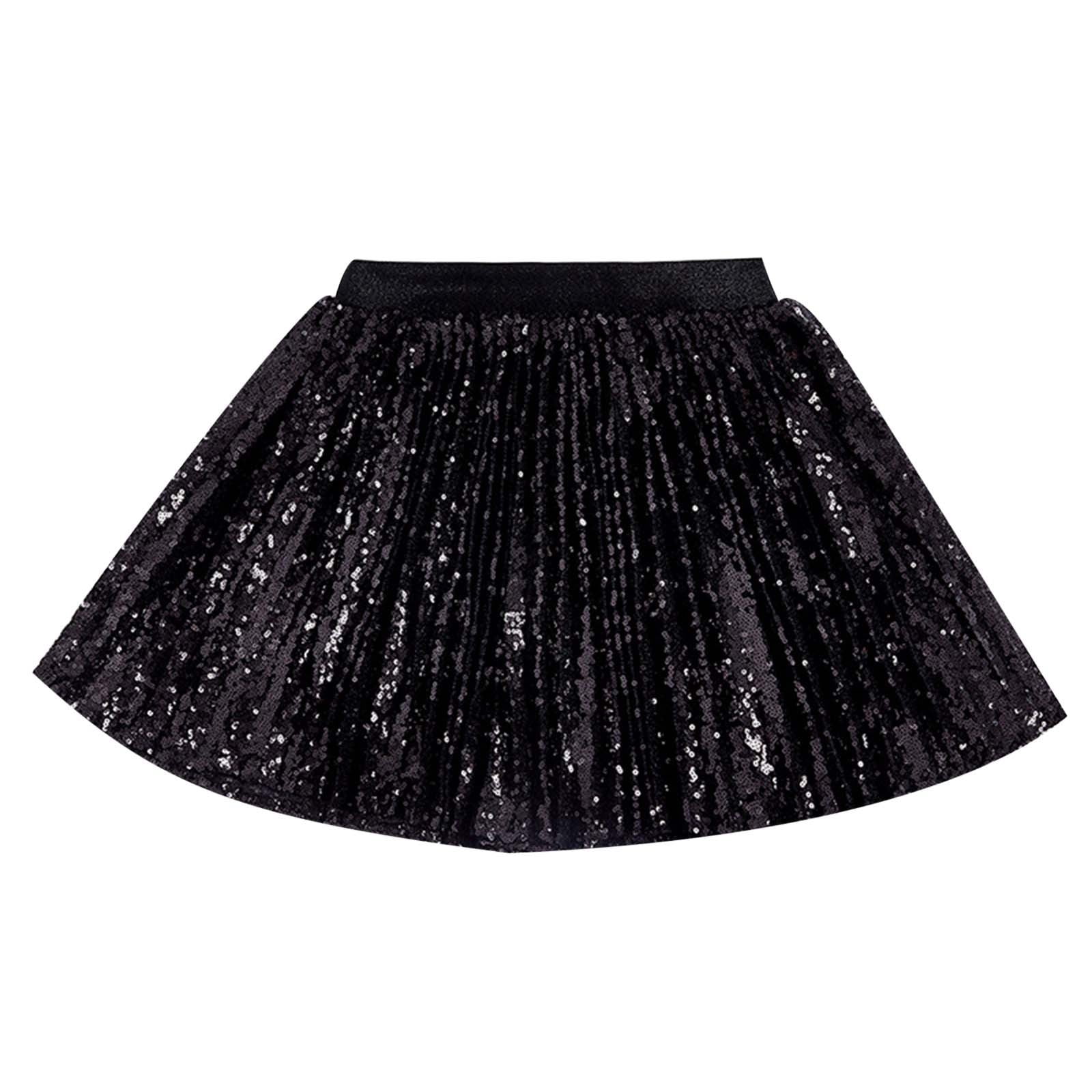 Youmylove Girls Sequin Skirt Sparkle Party Skirts Kids Sparkly Fashion ...