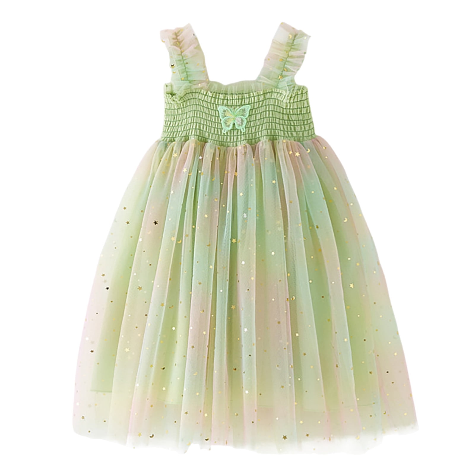 Youmylove Kids Children Girls Summer Sleeveless Princess Dress Gradient ...
