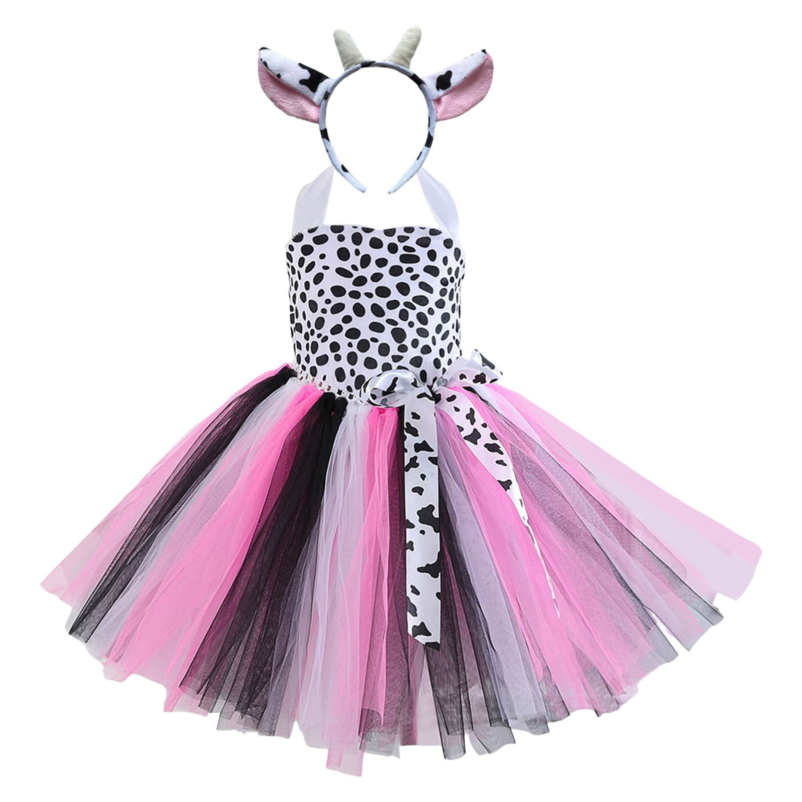 Youmylove Kids Girls Dot Printed Pageant Dress Party Cartoon Gown ...