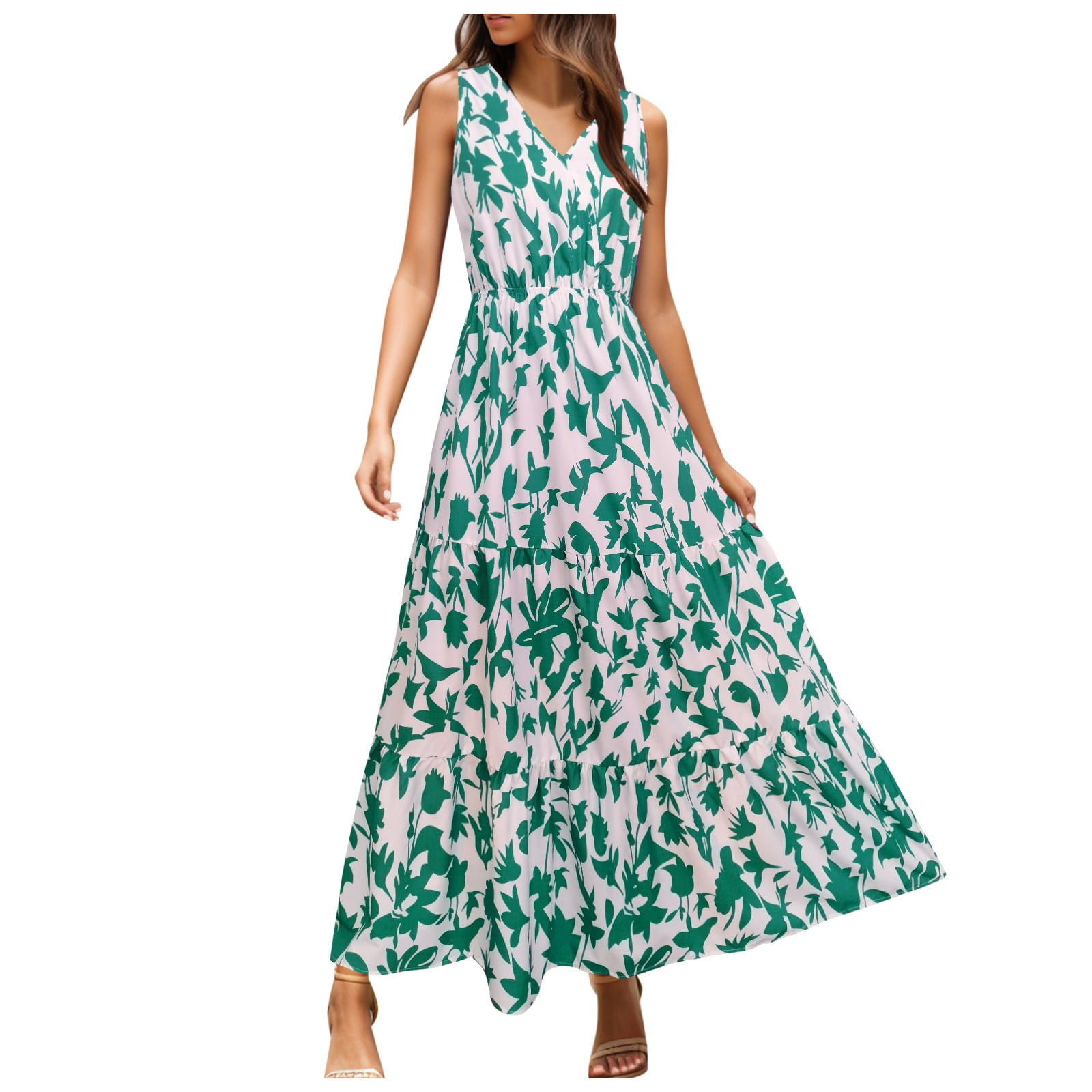 Youmylove Long Floral Dresses for Women Summer Dresses Casual ...