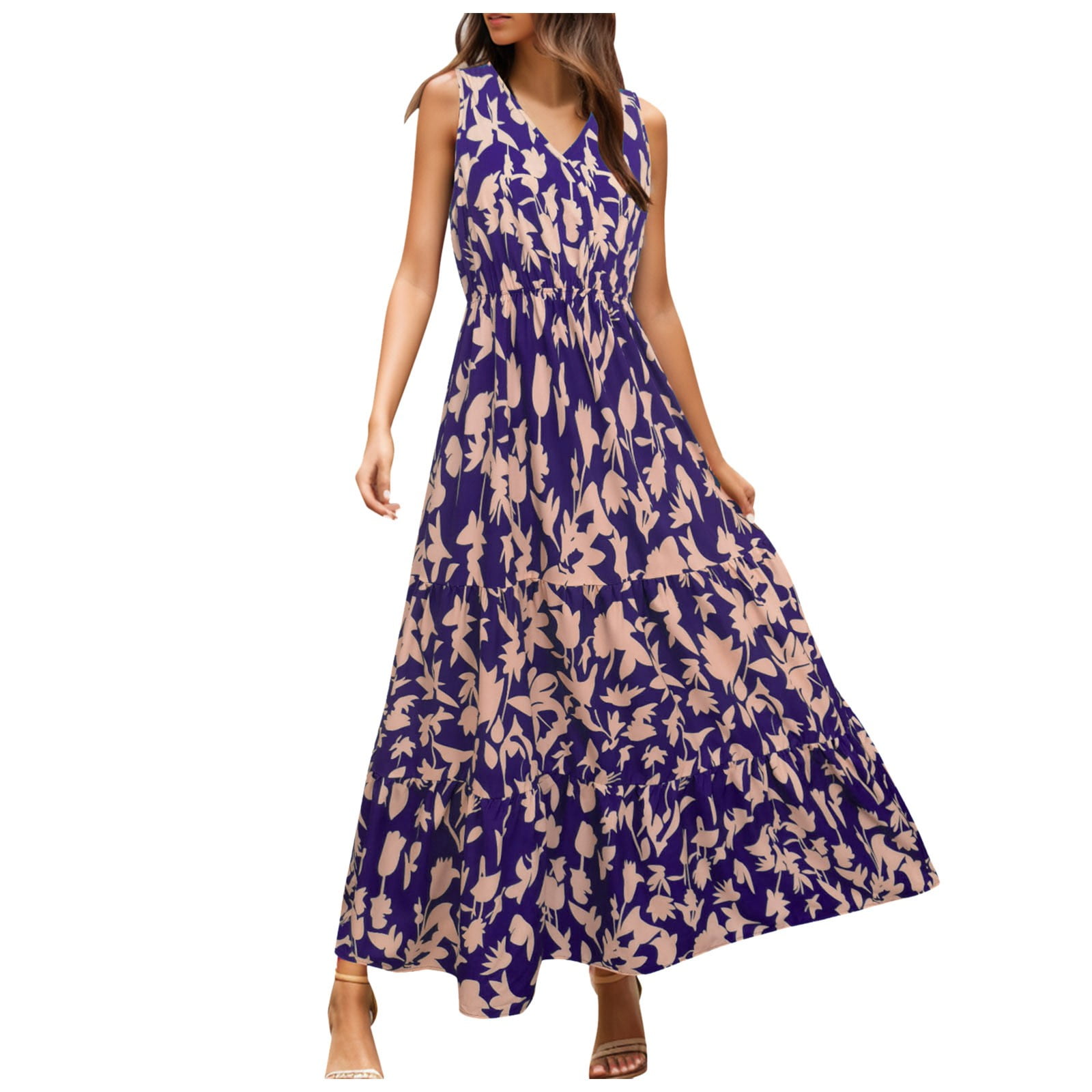 Youmylove Long Floral Dresses for Women Summer Dresses Casual ...