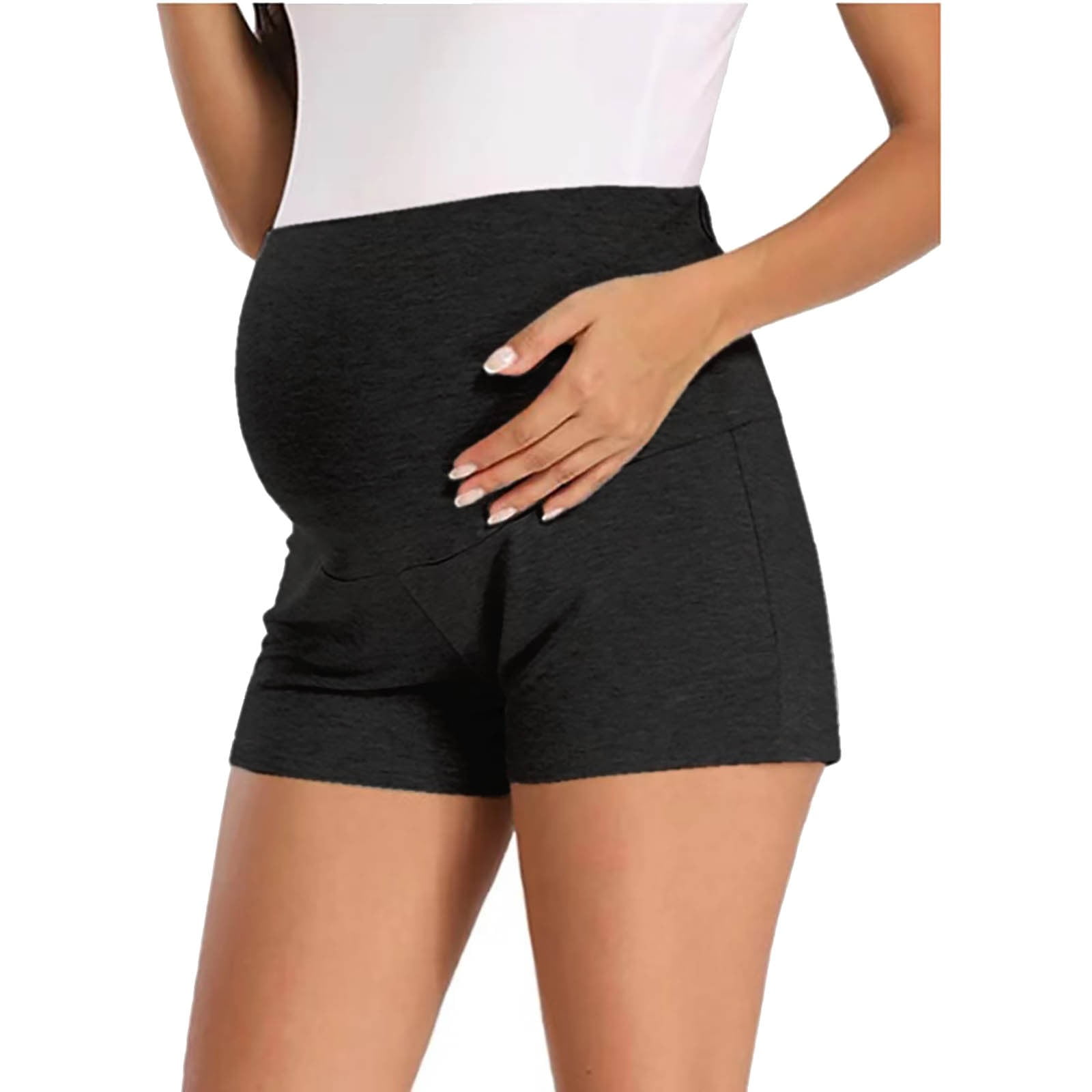 Youmylove Maternity Shorts For Women Pregnancy Elastic Waist Home Sleep ...