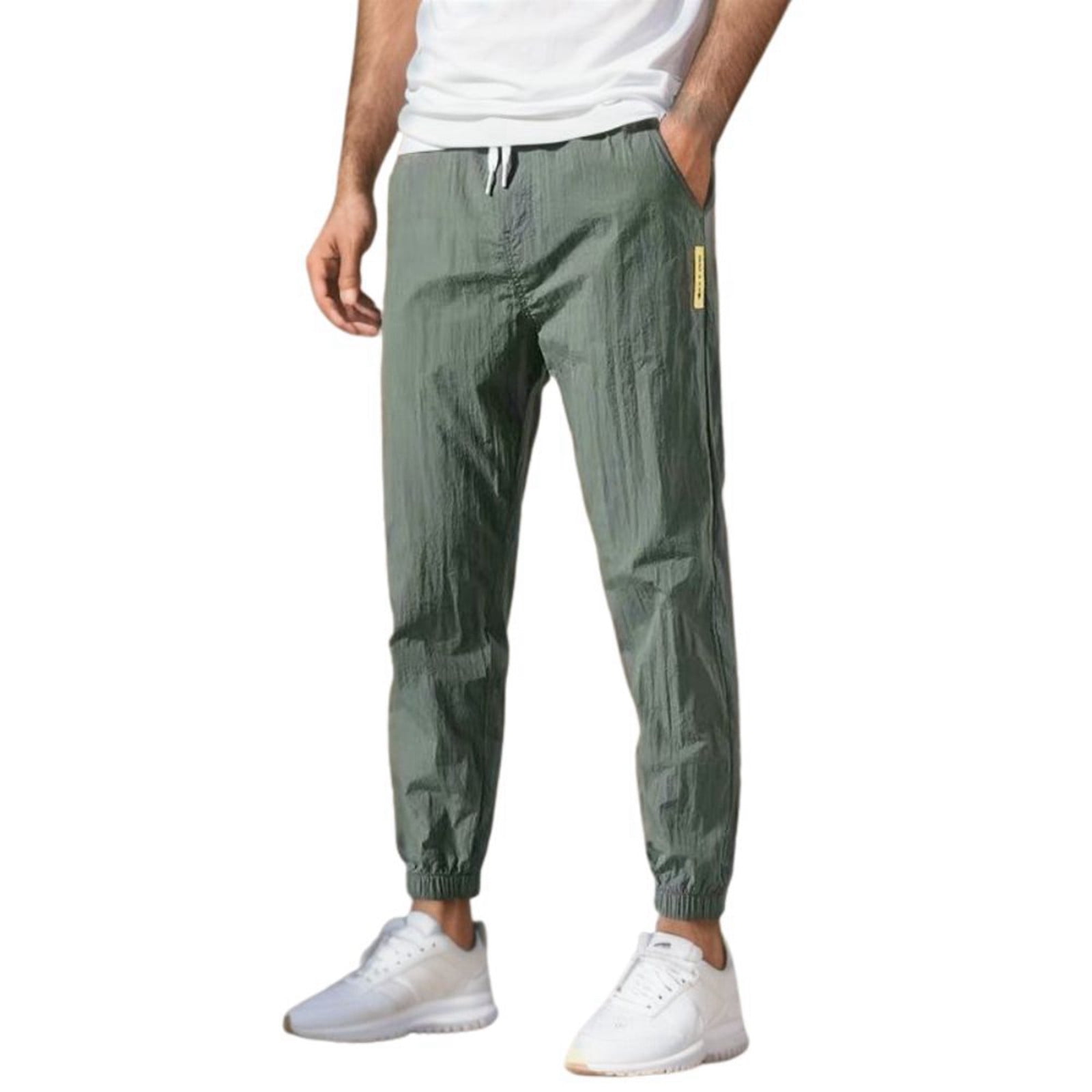 Youmylove Men Pants With Deep Pockets Loose Fit Casual Jogging Trousers ...