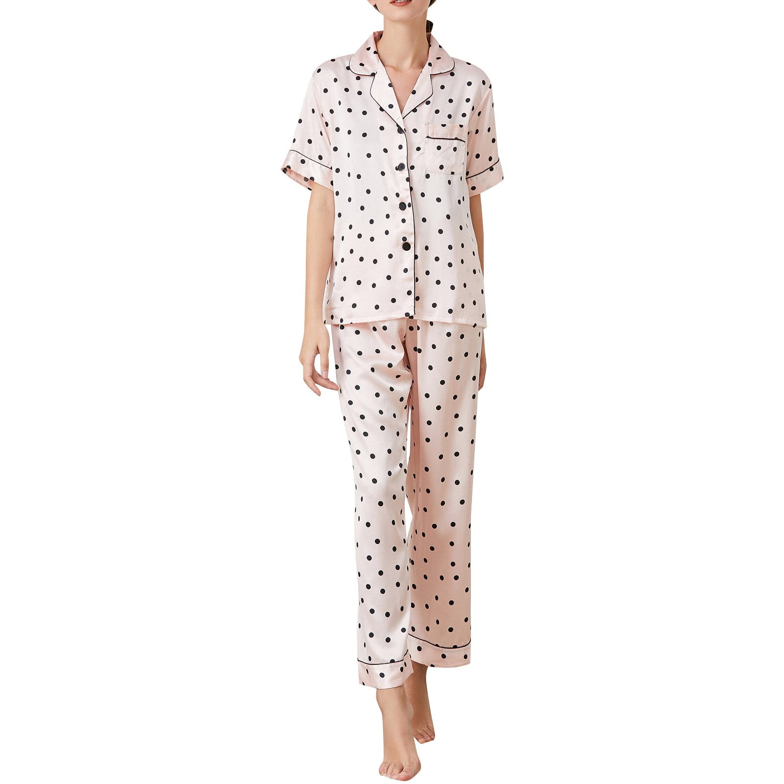 Youmylove Pajama Sets For Women 2 Piece Nightgown Sexy New Suit Silk
