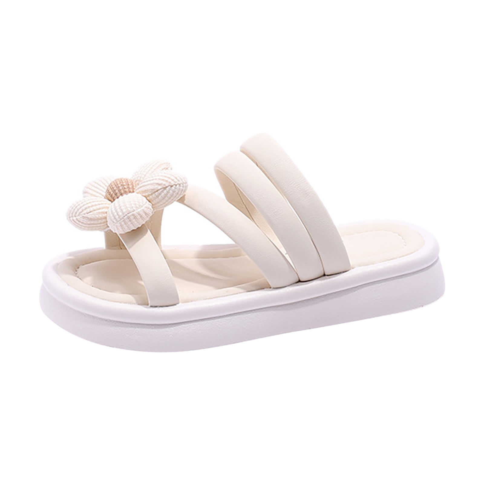 Youmylove Summer Girls Outdoor Slippers 3d Flowers Decorated Open Toe ...