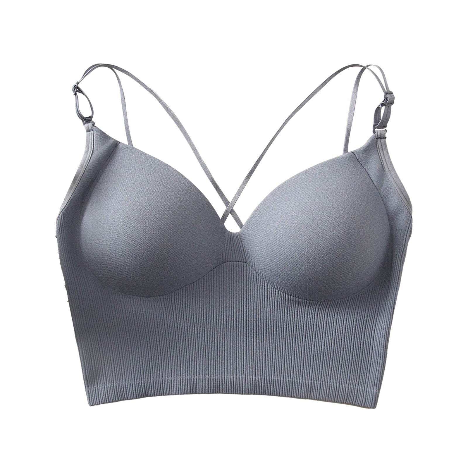 Youmylove Tank Camis Bra Women Full-coverage Adjustable Strap Stretch ...