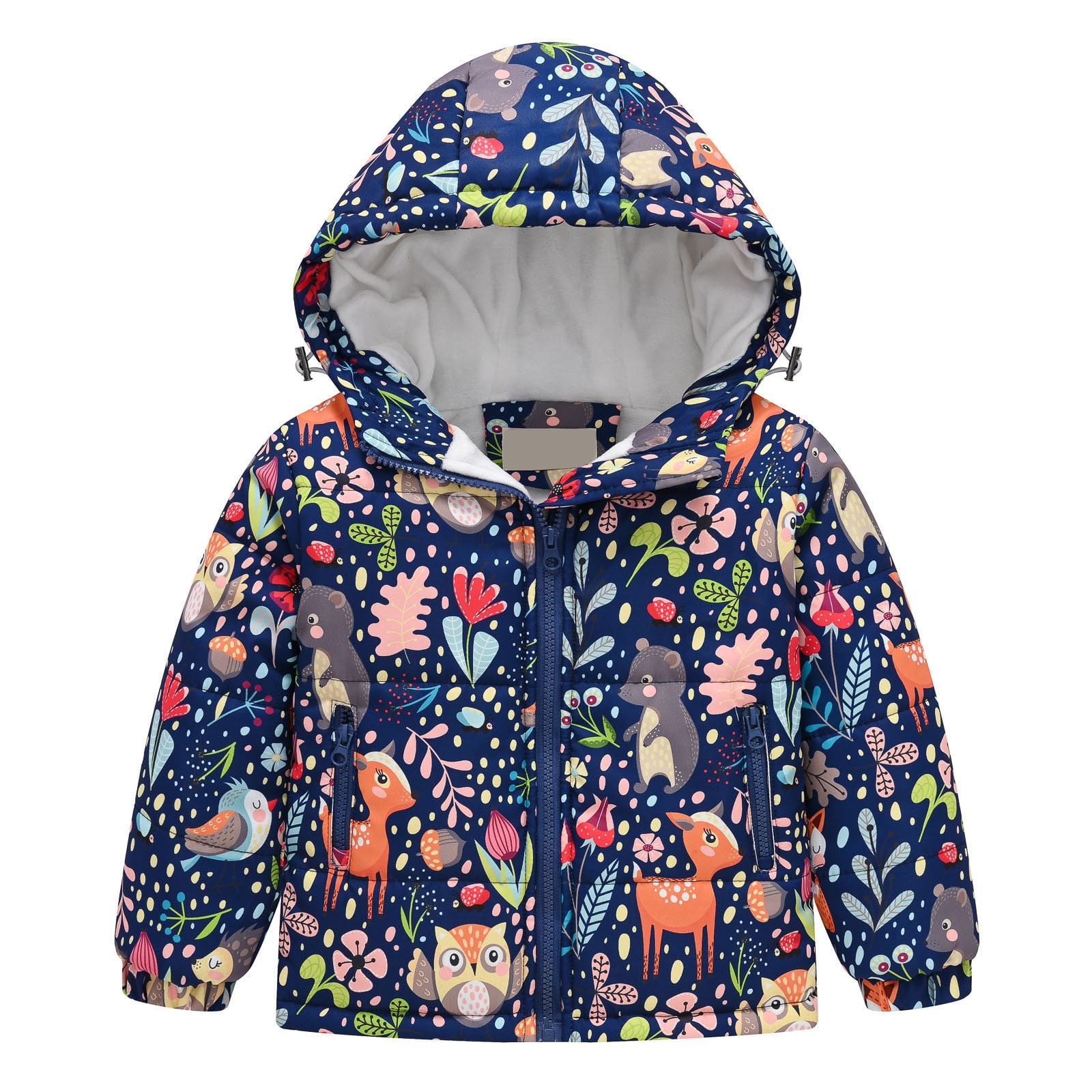 Youmylove Toddler Boys Girls Winter Animal Cartoon Printed Coat Hooded Jacket Thicken Windproof ...