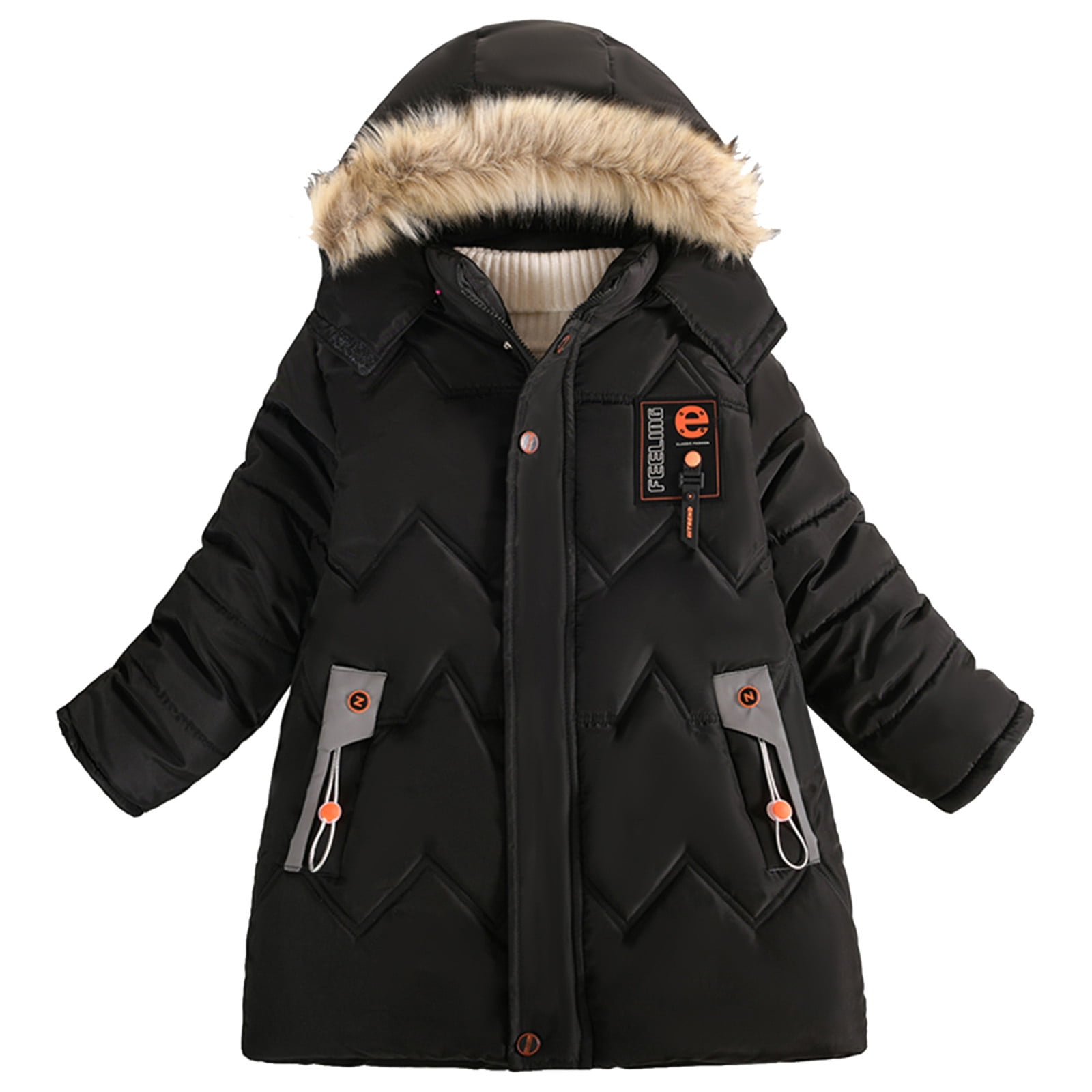 Youmylove Toddler Boys Jacket Winter Coats With Hooded Fashion Casual ...