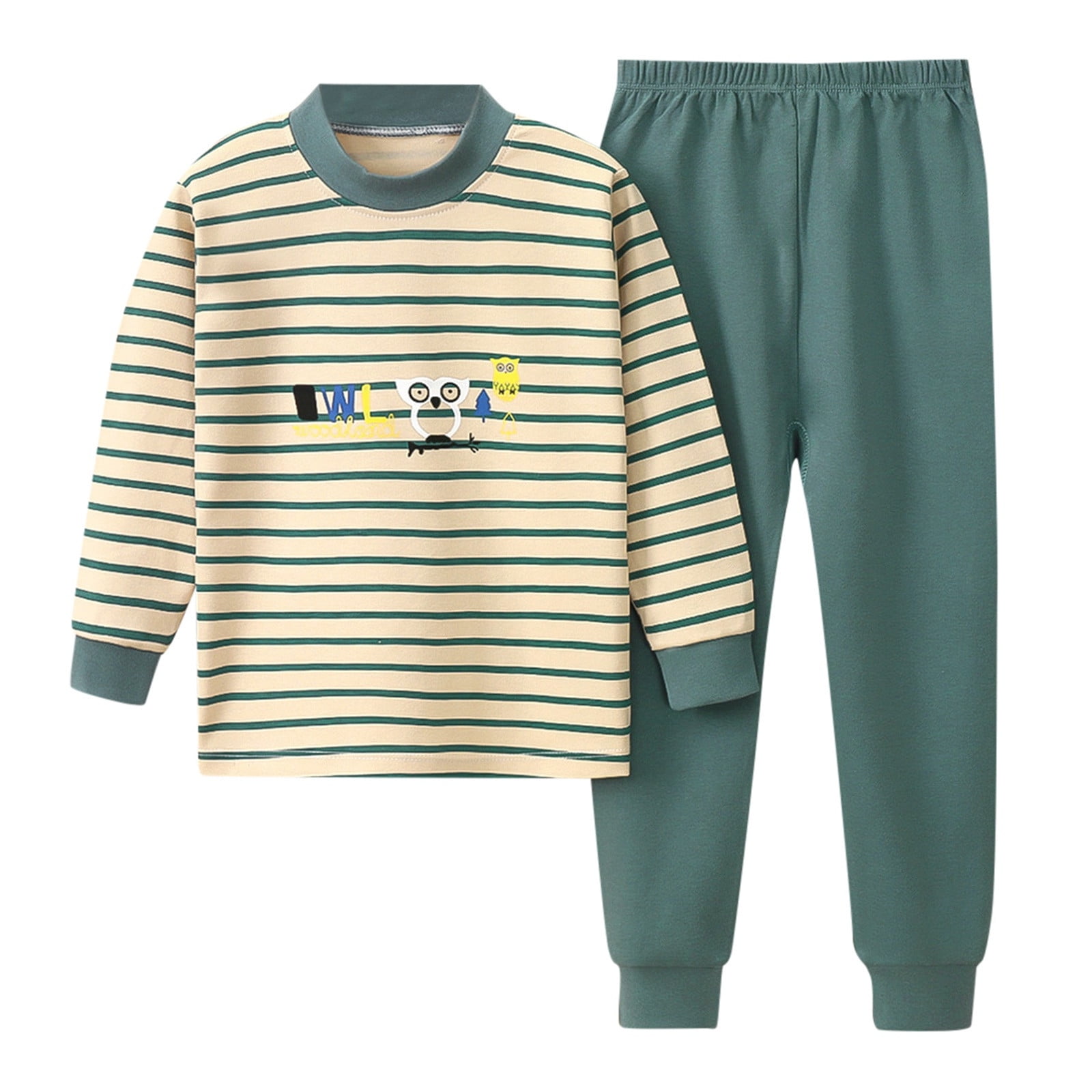 Youmylove Toddler Girls Boys Long Sleeve Top And Pants Sleepwear ...