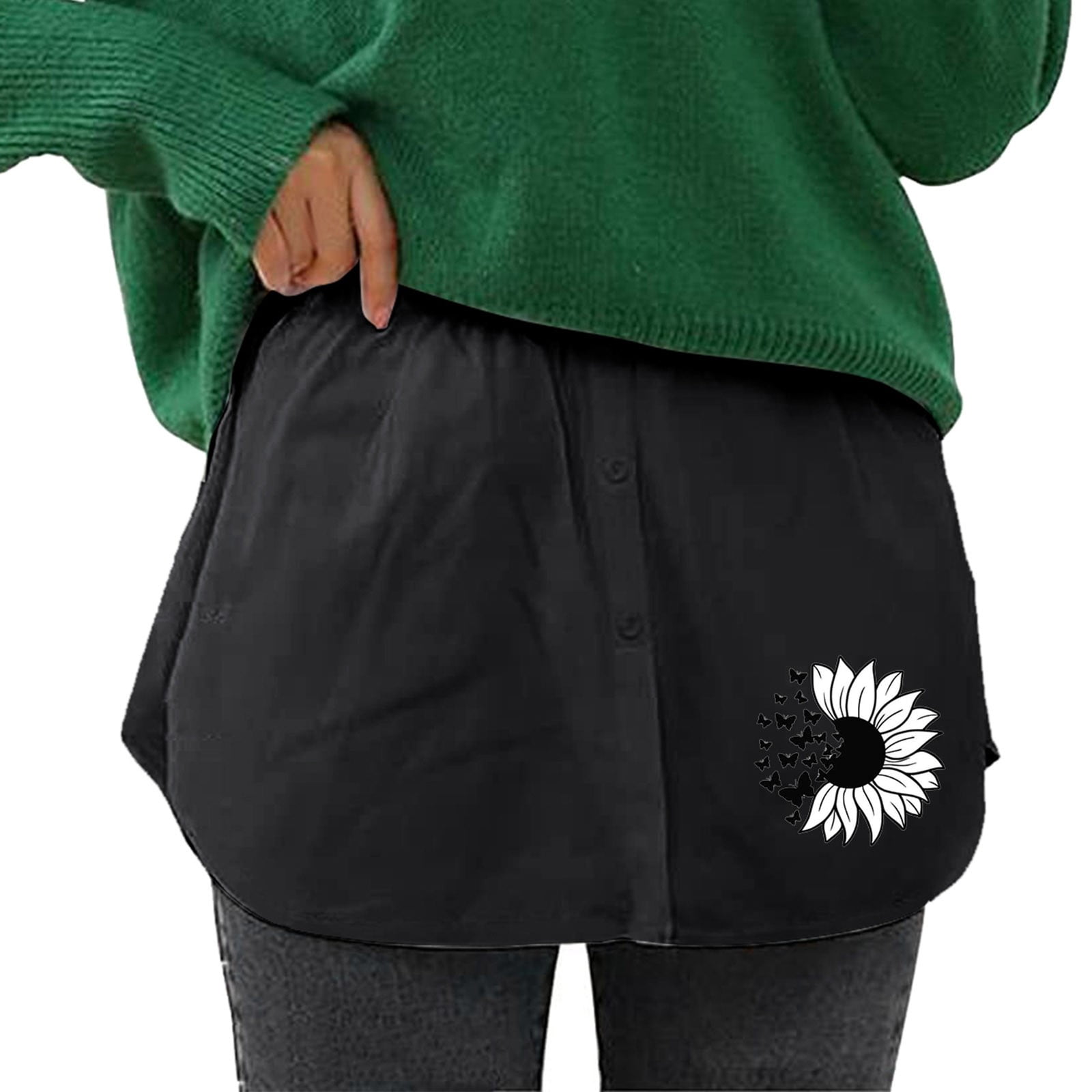 Youmylove Women 1-Pack Mini Underskirt Lower Skirt Sweep Shirt ...