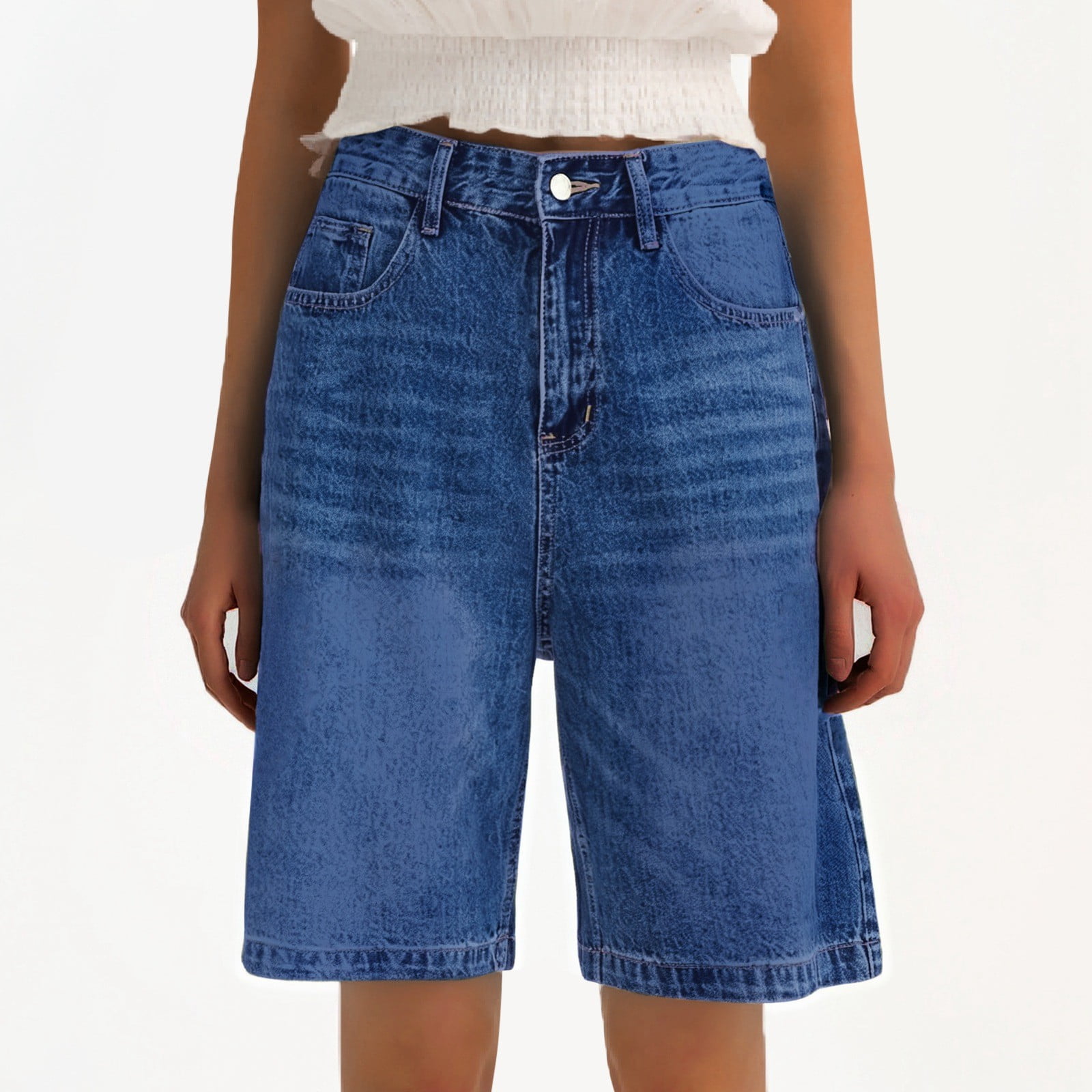 Youmylove Women Jorts Baggy Jeans Jorts Outfit Loose Fit Vintage Knee ...