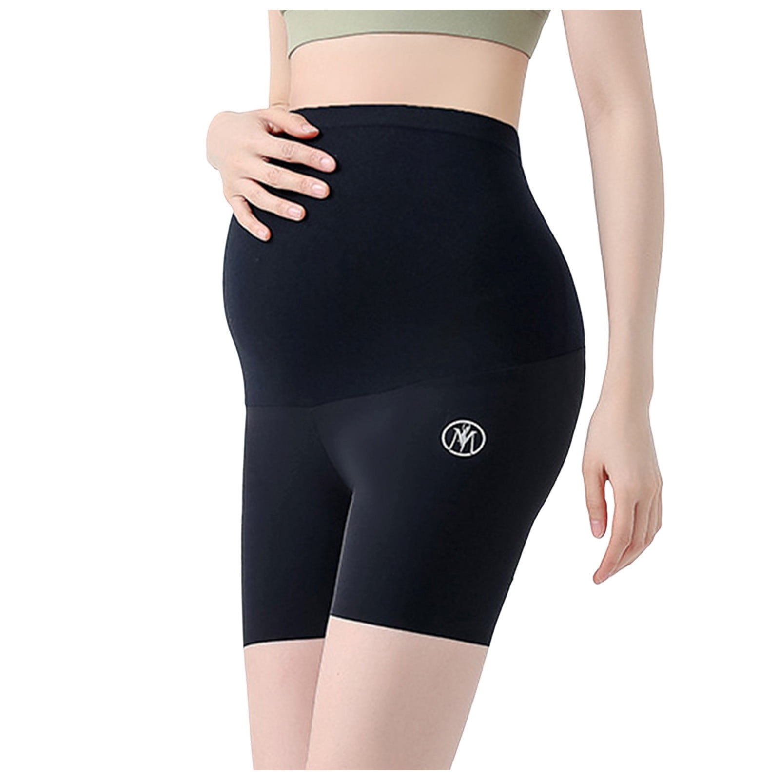 Youmylove Women's Maternity Yoga Shorts Over The Belly Bump Summer ...