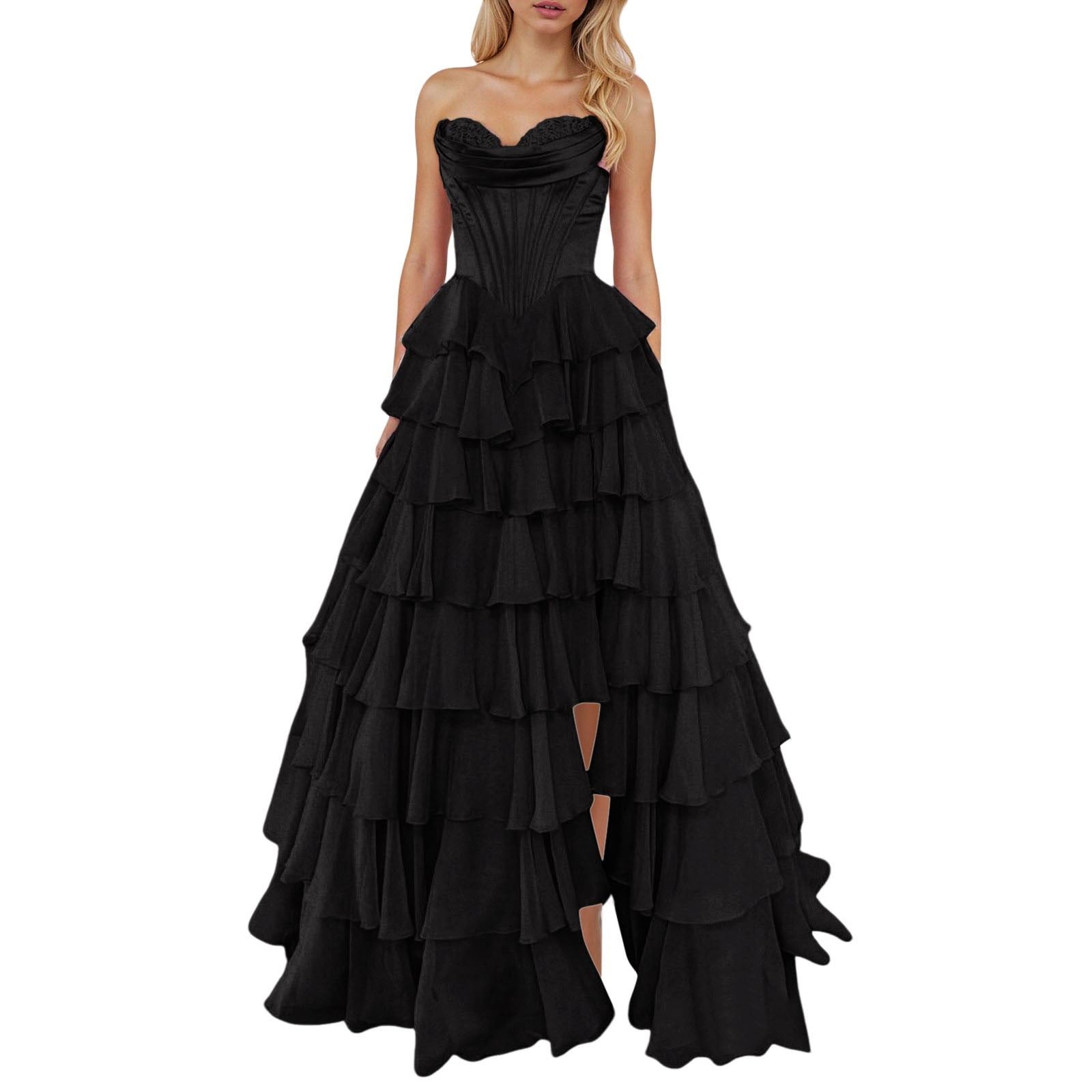 Youmylove Women's Summer Casual Dresses Strapless Corset Dress For ...