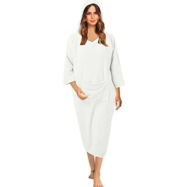 Richie House Women's Zipper Robes Half Sleeve Zip Front Knee Length ...