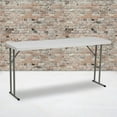 YounGG 5' Rectangular Plastic Folding Table, Long Plastic Foldable ...
