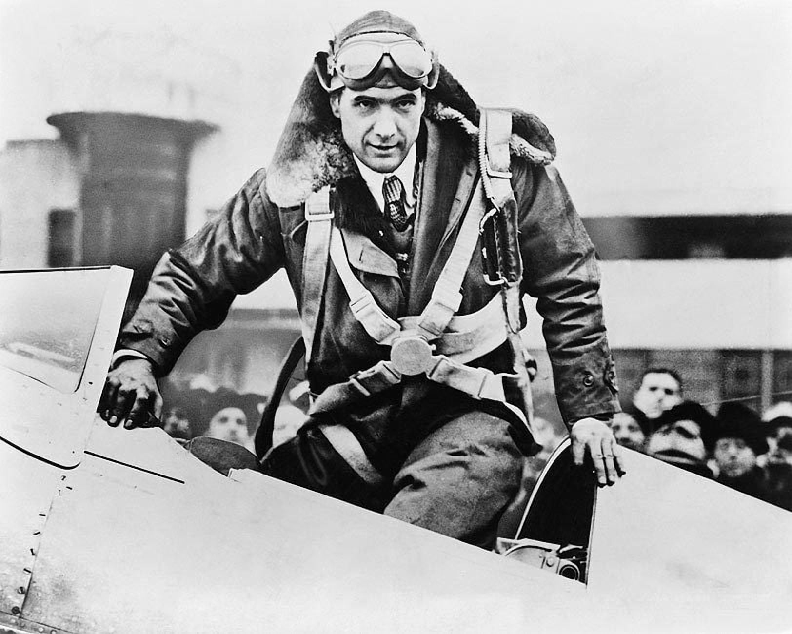 Young Aviator Howard Hughes in Cockpit - 20x30 Inch Glossy Laminated ...