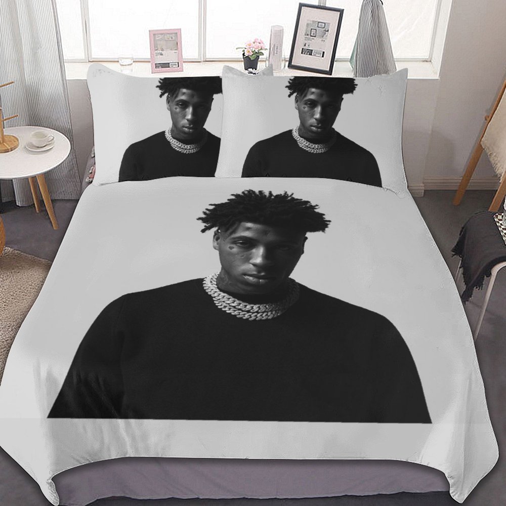 Young Boy Never Broke Again Bed Duvet Cover Microfiber Bedding Sets 3D Printed Lightweight 3 ...