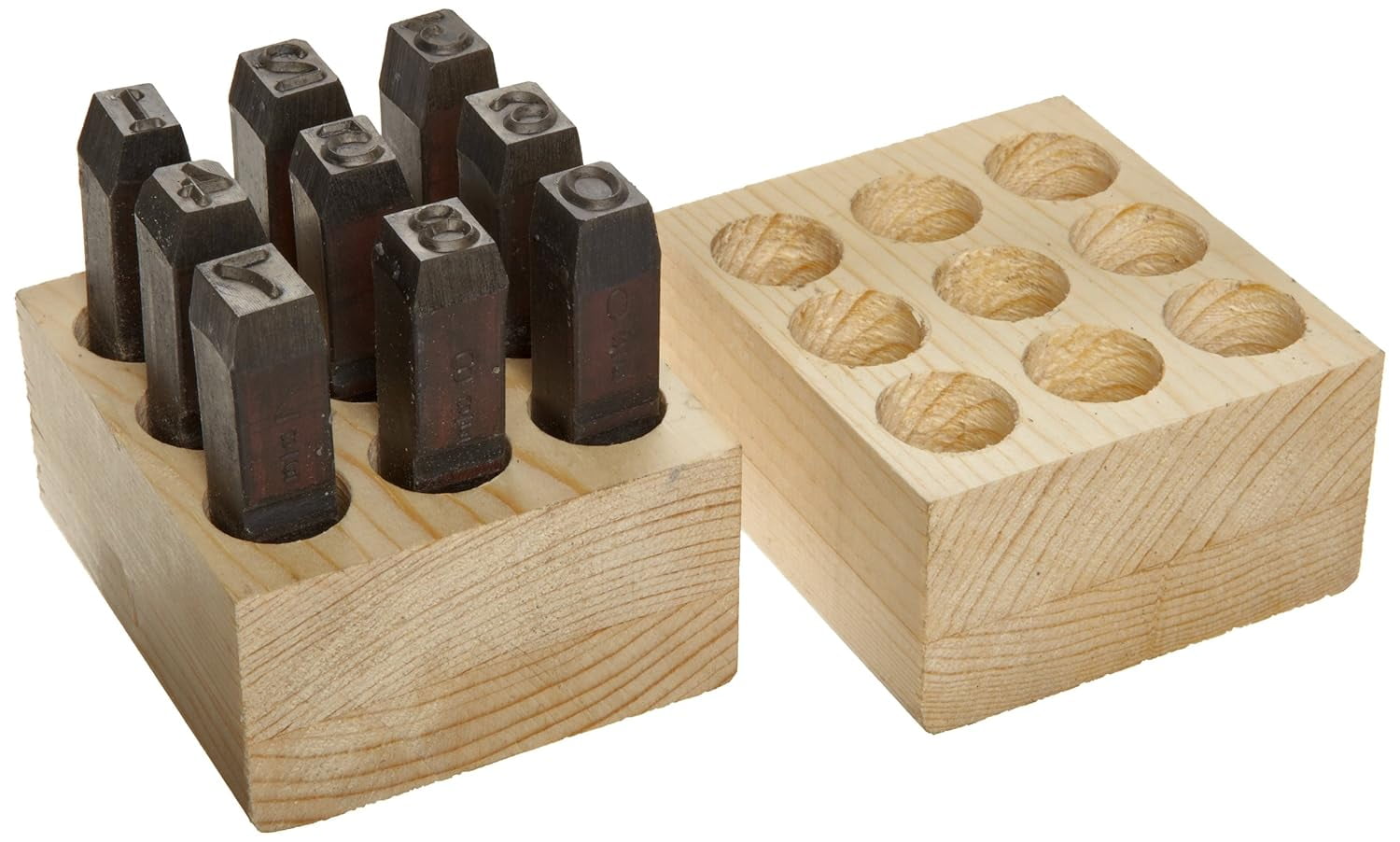 Young Bros 08093 9 Piece Heavy Duty Stamp Figure Set, Steel, 3/8 ...