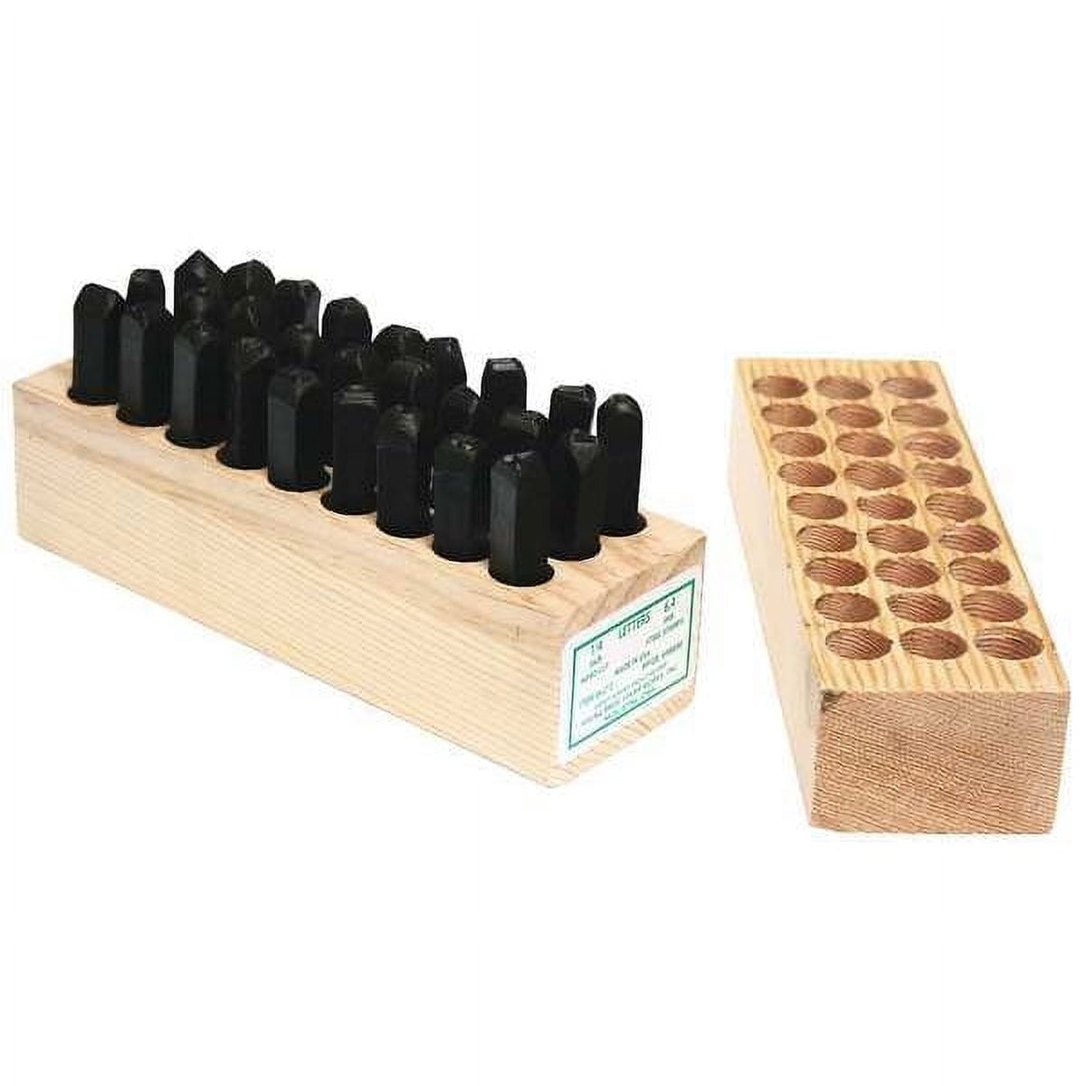 Young Bros Stamp Works Hand Cut Letter Set,1/2in H,Gothic,Steel 09272 ...
