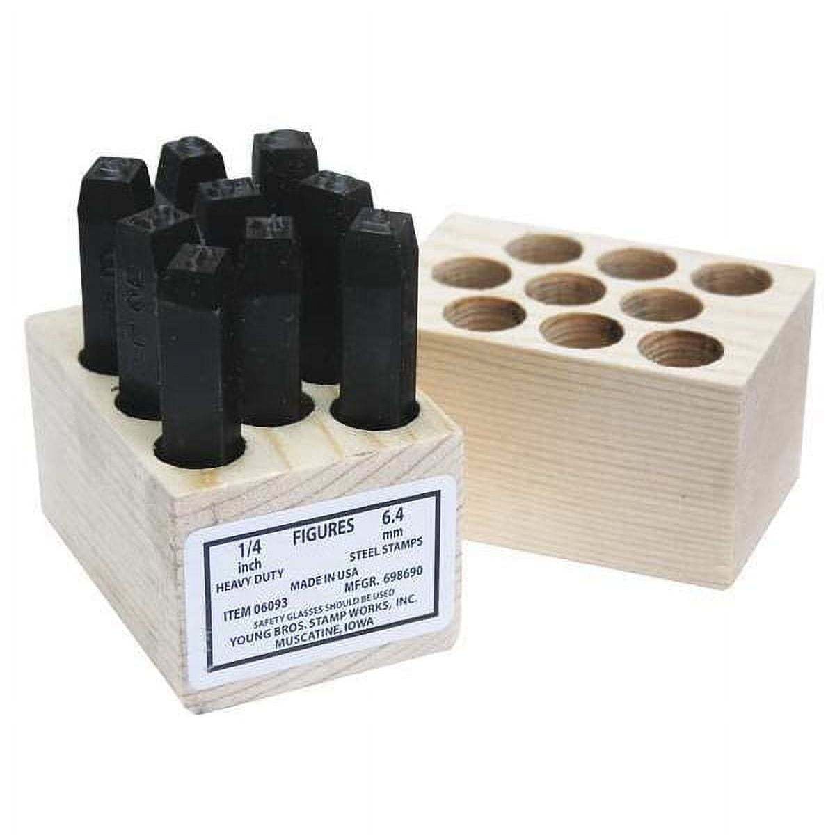 Young Bros Stamp Works Heavy Duty Number Set,1/16in H,Gothic 01093 ...