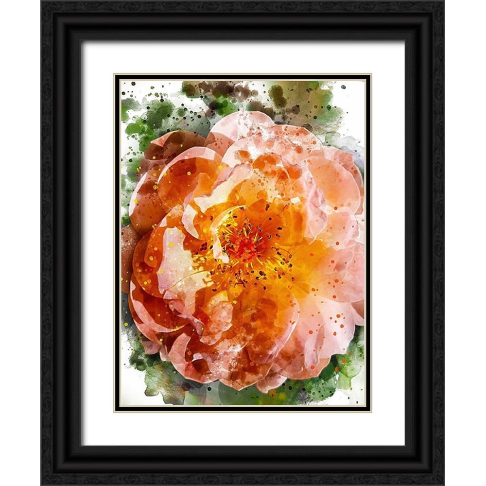 Young, Chamira 12x14 Black Ornate Wood Framed with Double Matting ...