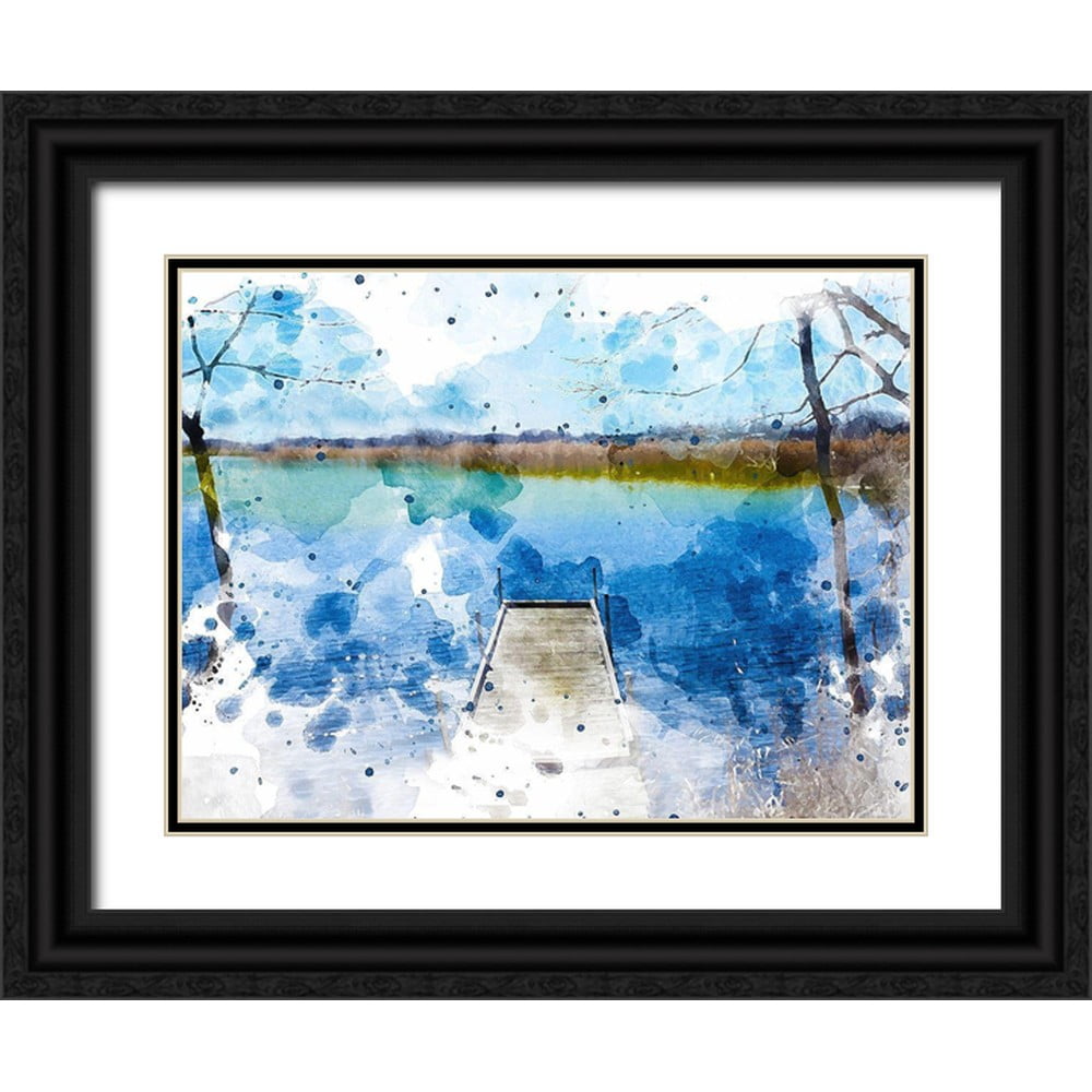 Young, Chamira 14x12 Black Ornate Wood Framed with Double Matting ...