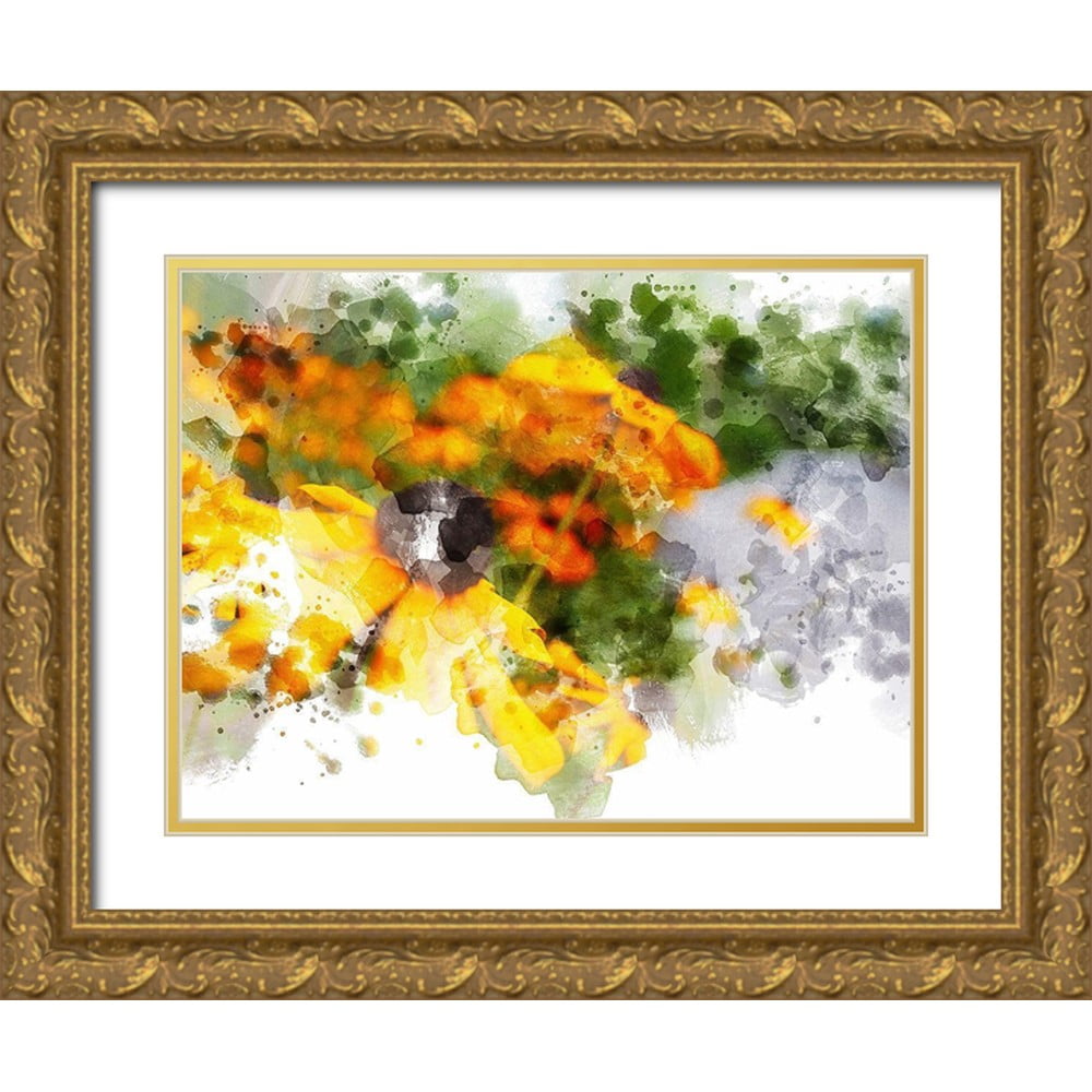 Young, Chamira 14x12 Gold Ornate Wood Framed with Double Matting Museum ...