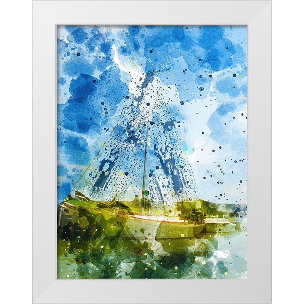 Young, Chamira 19x24 White Modern Wood Framed Museum Art Print Titled ...