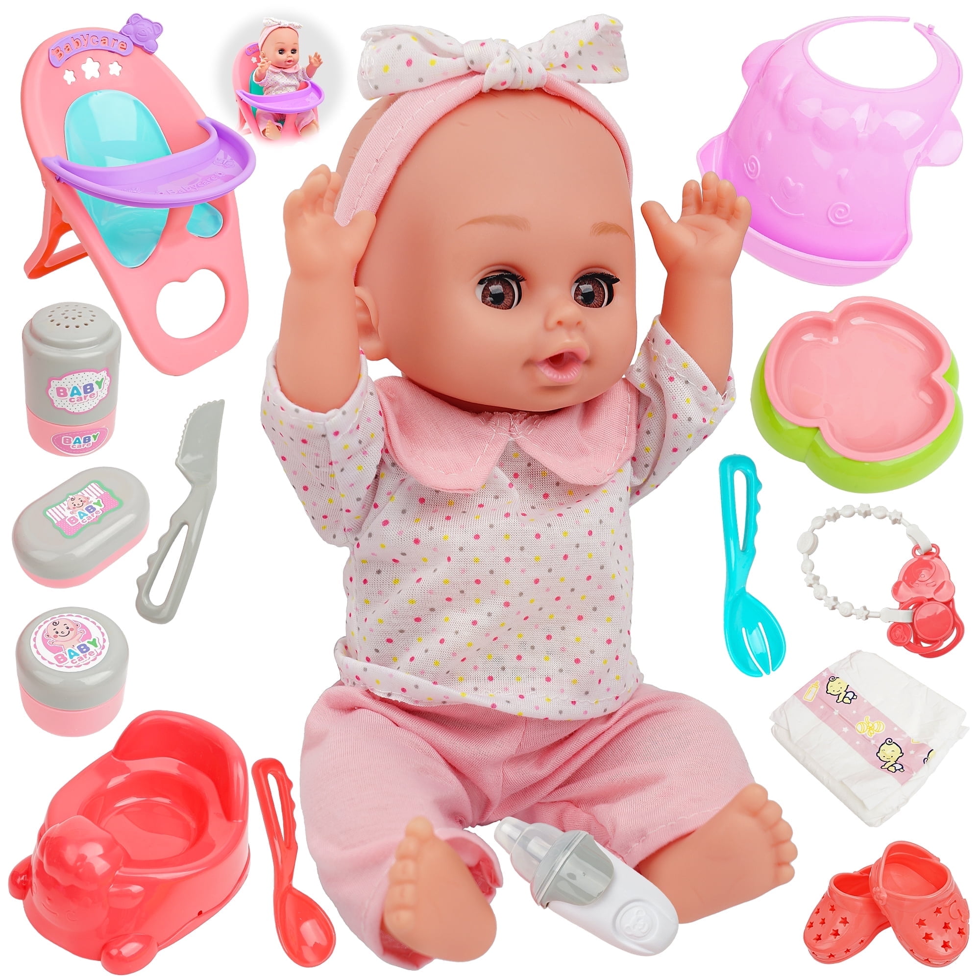 14 Inch Baby Doll with Open/Close Eyes, Toy Choi's Interactive Baby ...