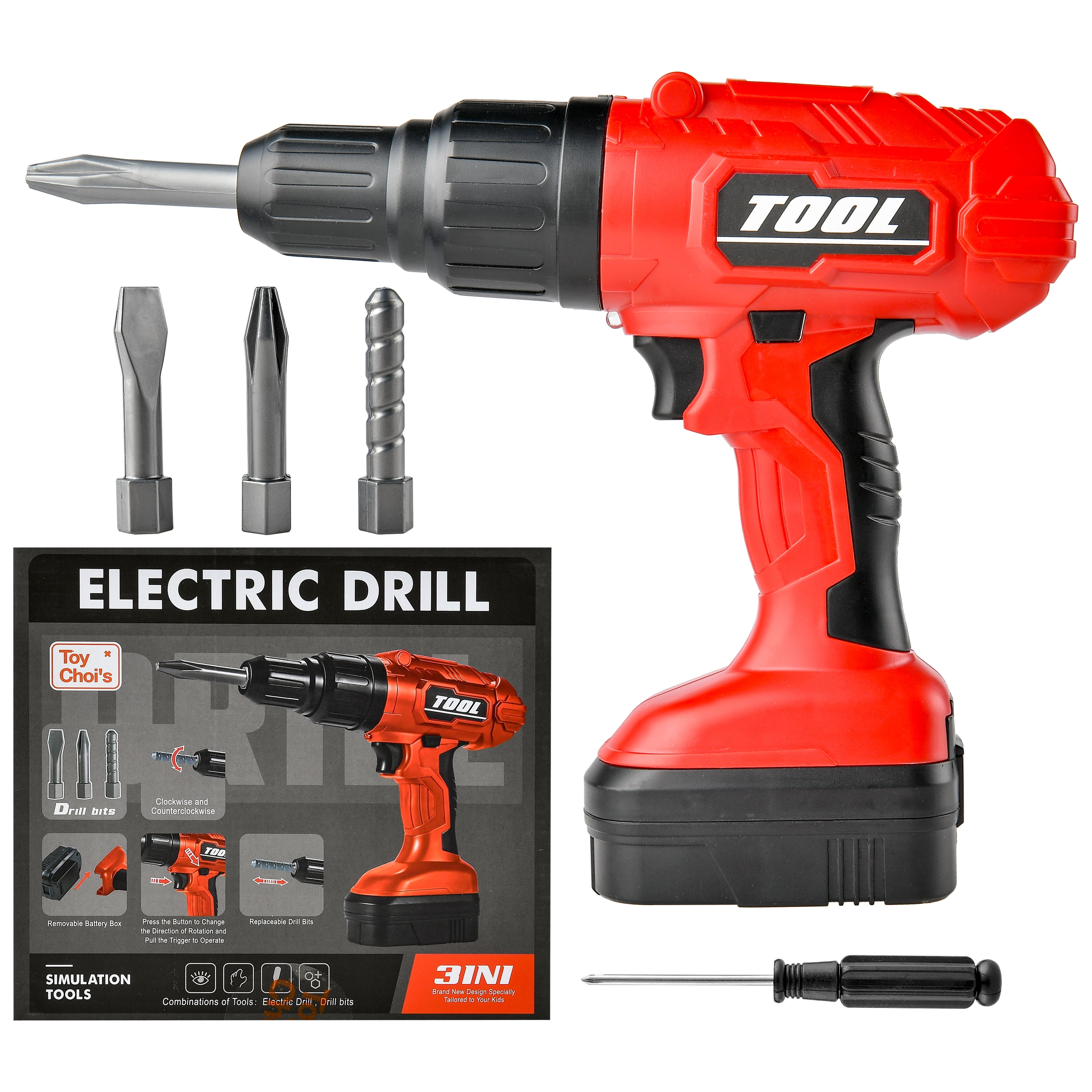 Toy Choi's Electric Kid Toy Drill Set, Pretend Play Drill Toy, Kids ...