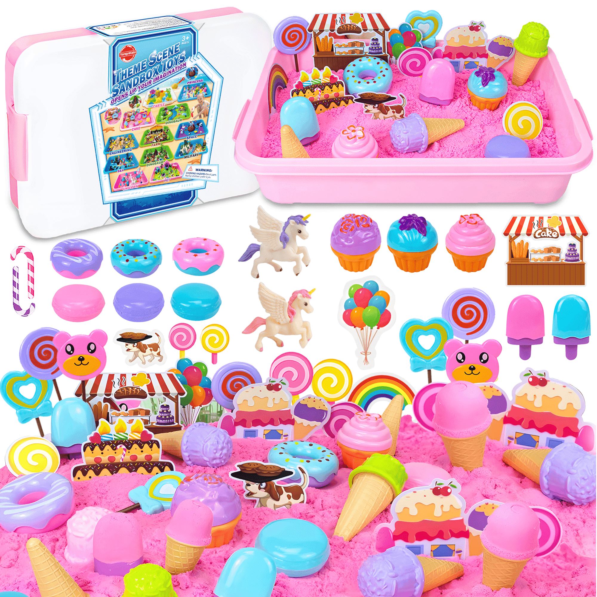 Play Sand Kit, Toy Choi's Ice Cream Sensory Bin Toy, Pink Play Sand ...